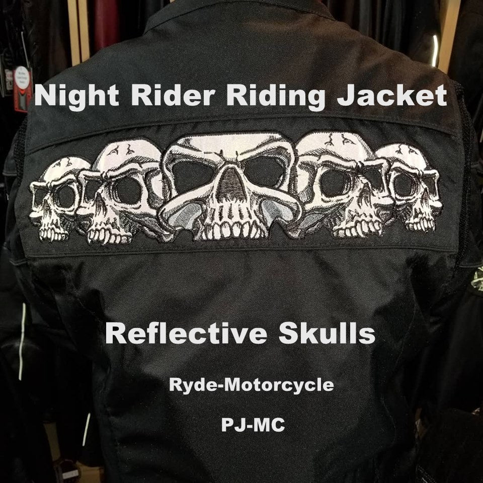 Night Rider Men's Codura Reflective Immortal Skull Jacket – Ryde-Motorcycle